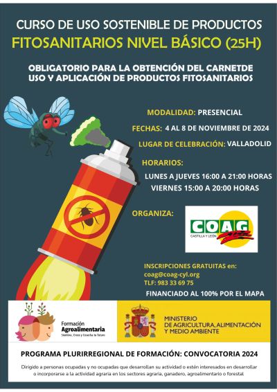 CURSO DE USO SOSTENIBLE DE PRODUCTOS FITOSANITARIOS NIVEL BÁSICO: COAG CASTILLA Y LEÓN - COAG ...